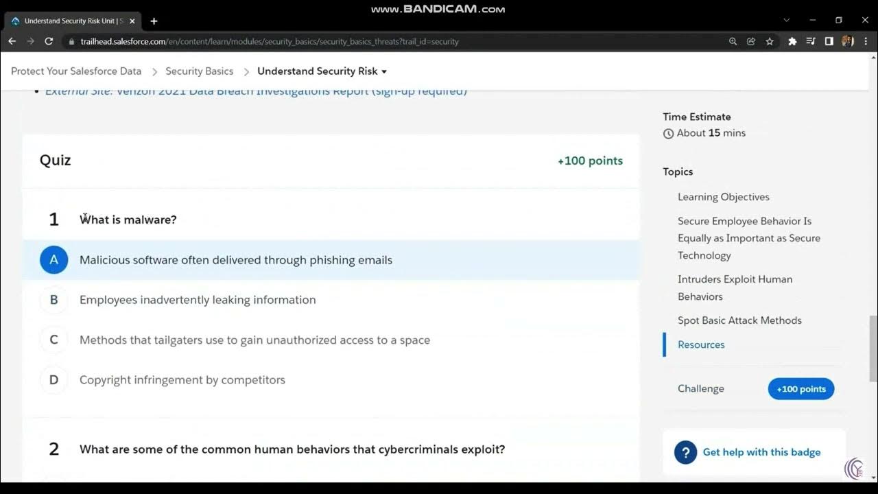 Salesforce Trailhead Understand Security Risk - YouTube