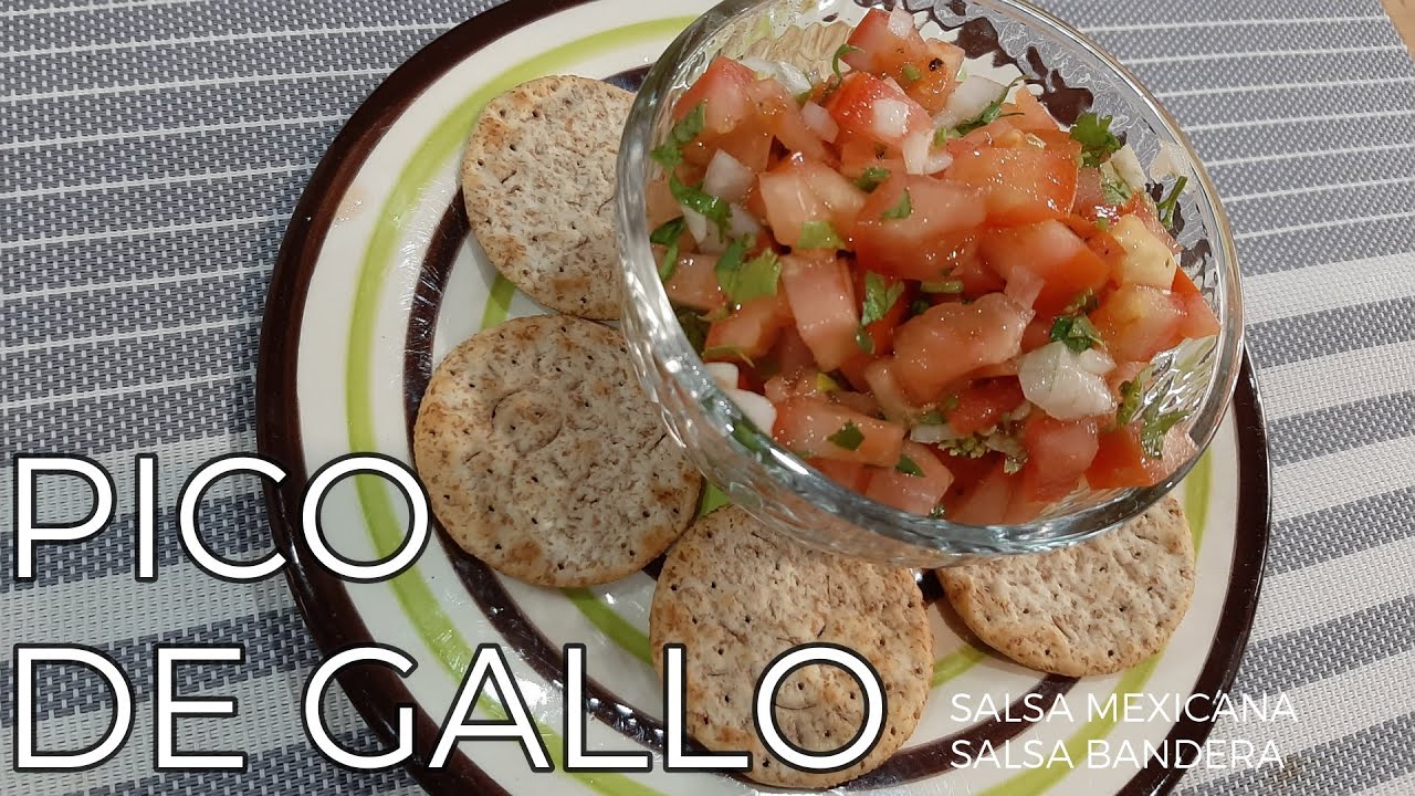 Como hacer pico de gallo o salsa mexicana/ salsa bandera - YouTube