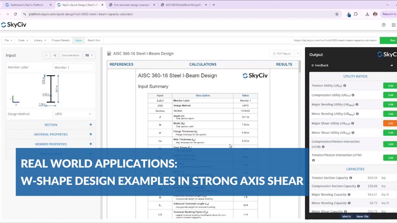 Understanding Shear Capacity in AISC 360-16 Steel Design - YouTube