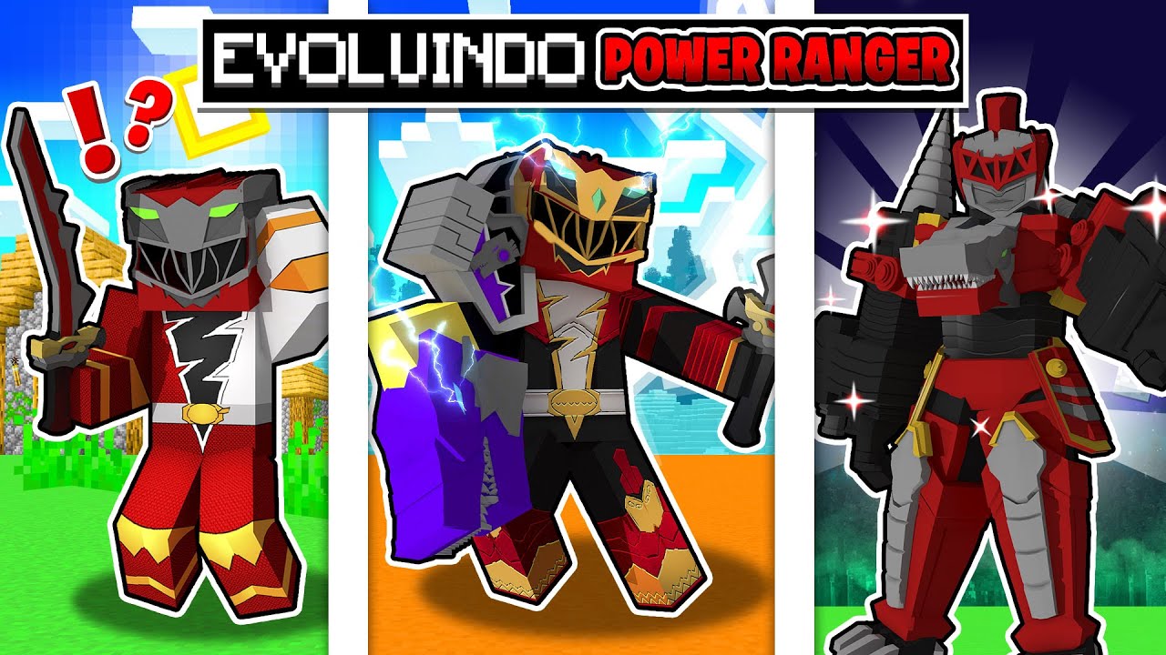 EVOLUINDO O POWER RANGER PARA POWER RANGER DEUS no MINECRAFT! - YouTube