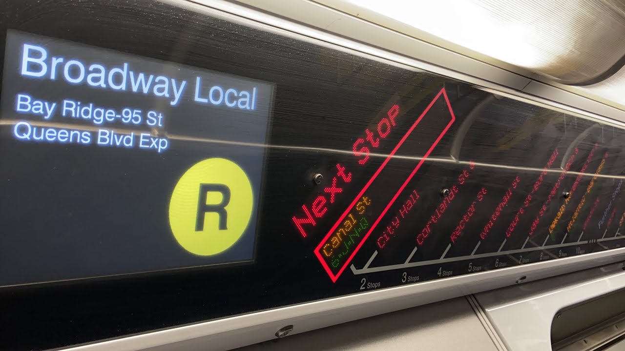 BMT Subway: R160B Siemens (R) Exp Train Ride from Forest Hills to Bay ...