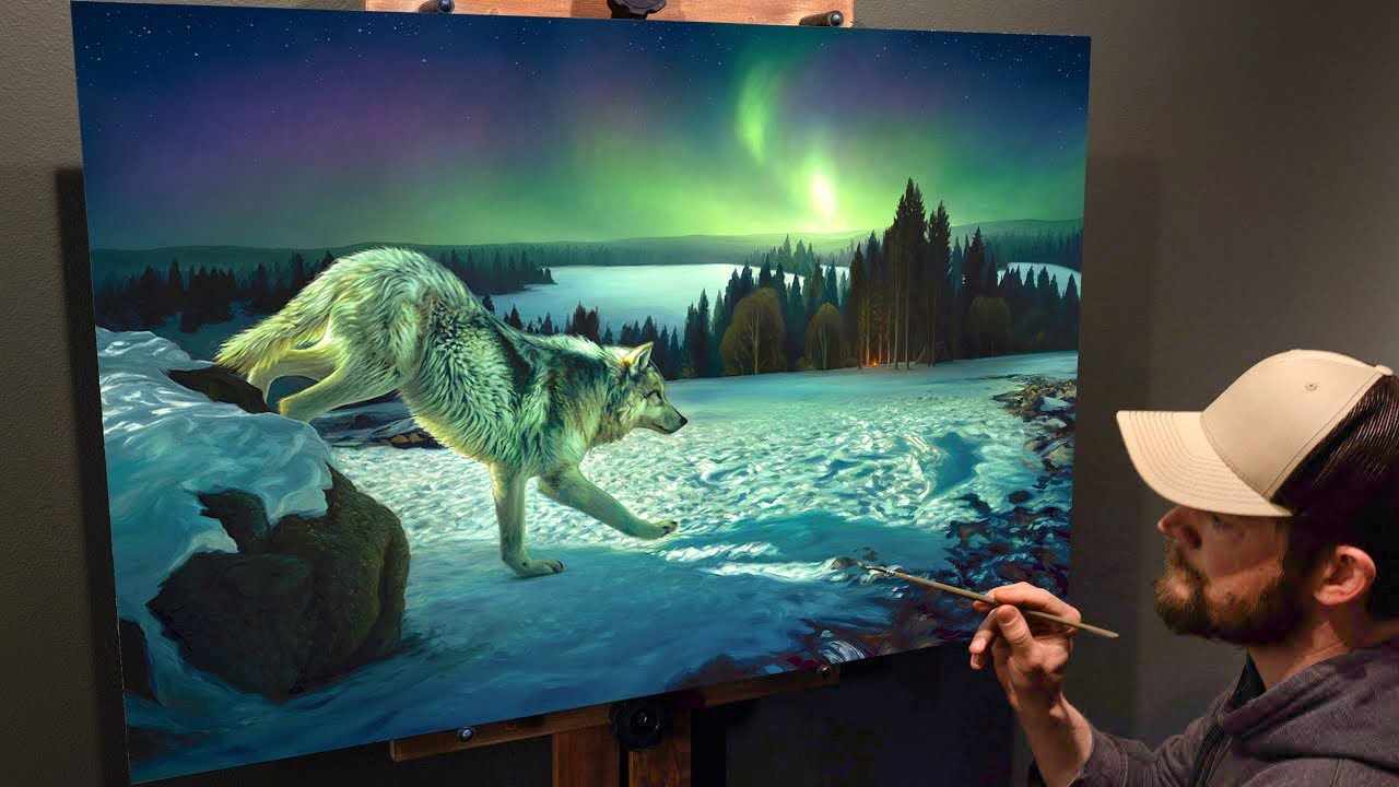 Painting My Connection with Wolves - YouTube