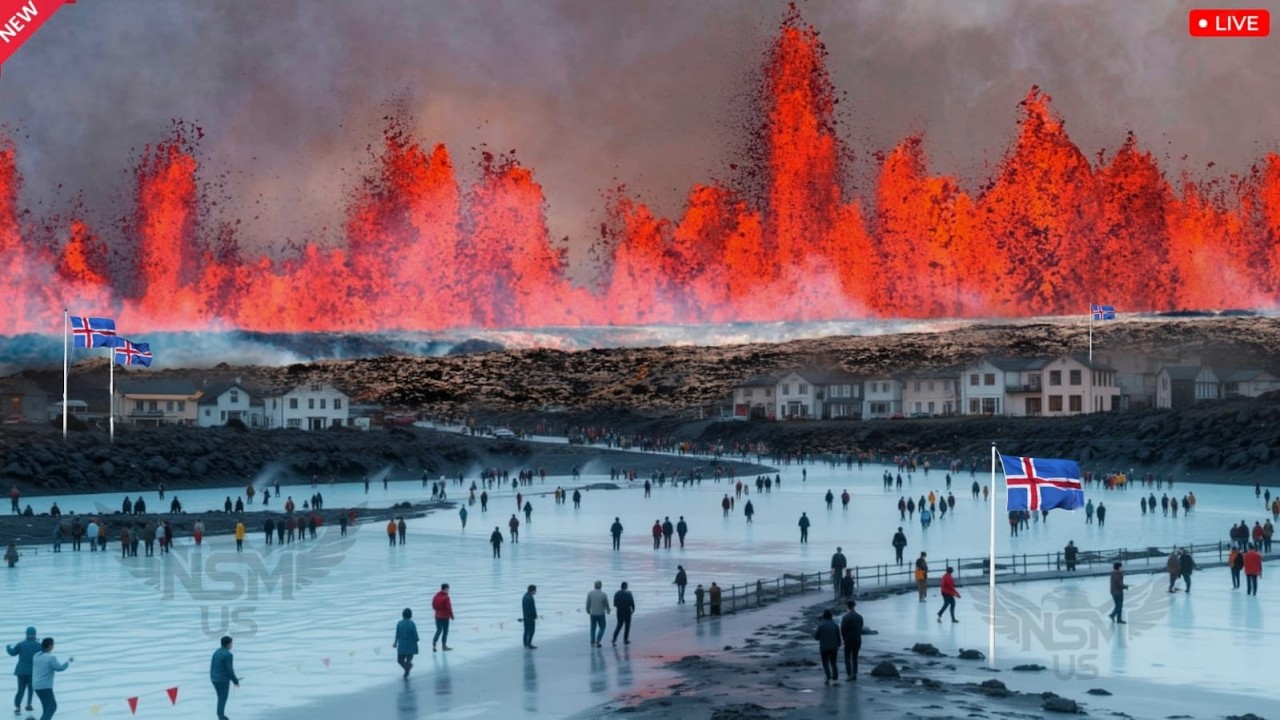 Huge Eruption now in iceland! Horrific Moment Grindavik Turns Into Hell ...
