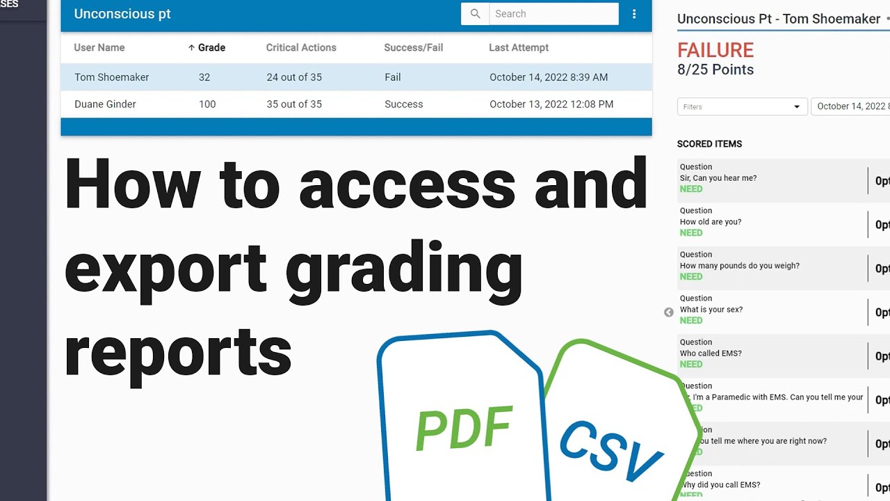 How to access and export grading reports - YouTube