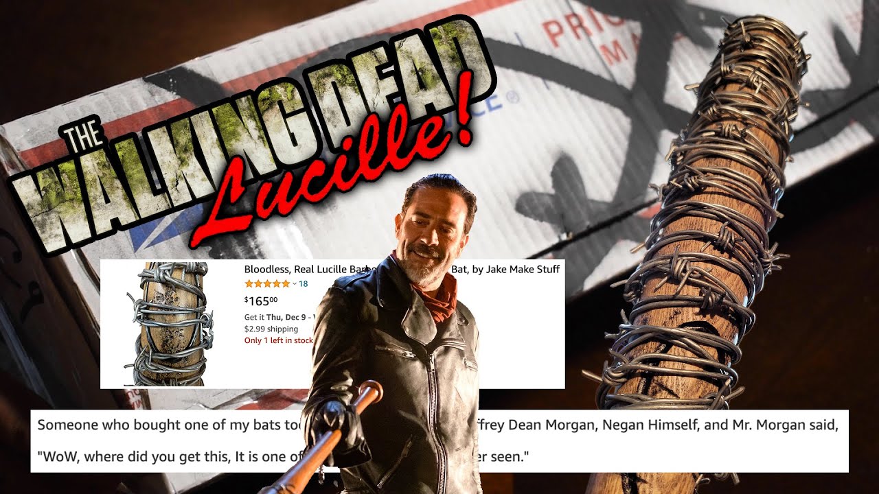 Opening Best Lucille - The Walking Dead Negan Barbed Wire Bat Unboxing ...