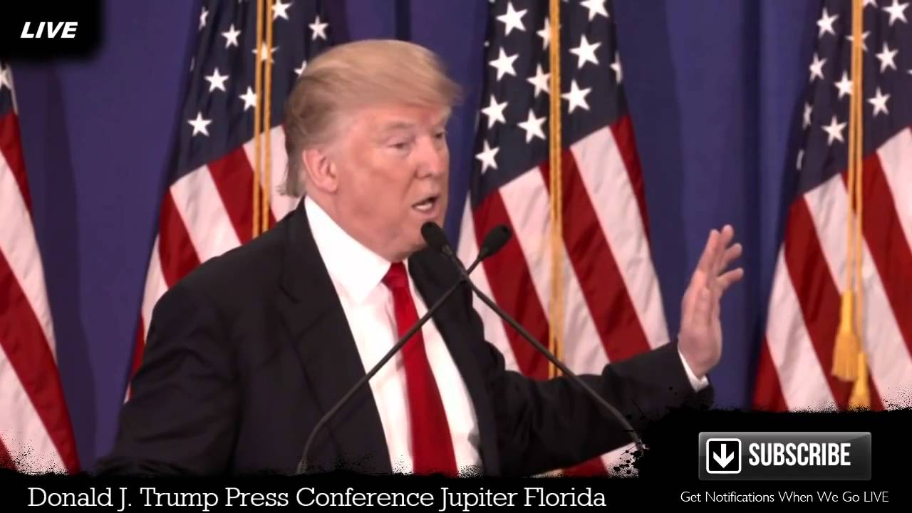 Donald Trump Press Conference Jupiter Florida - YouTube