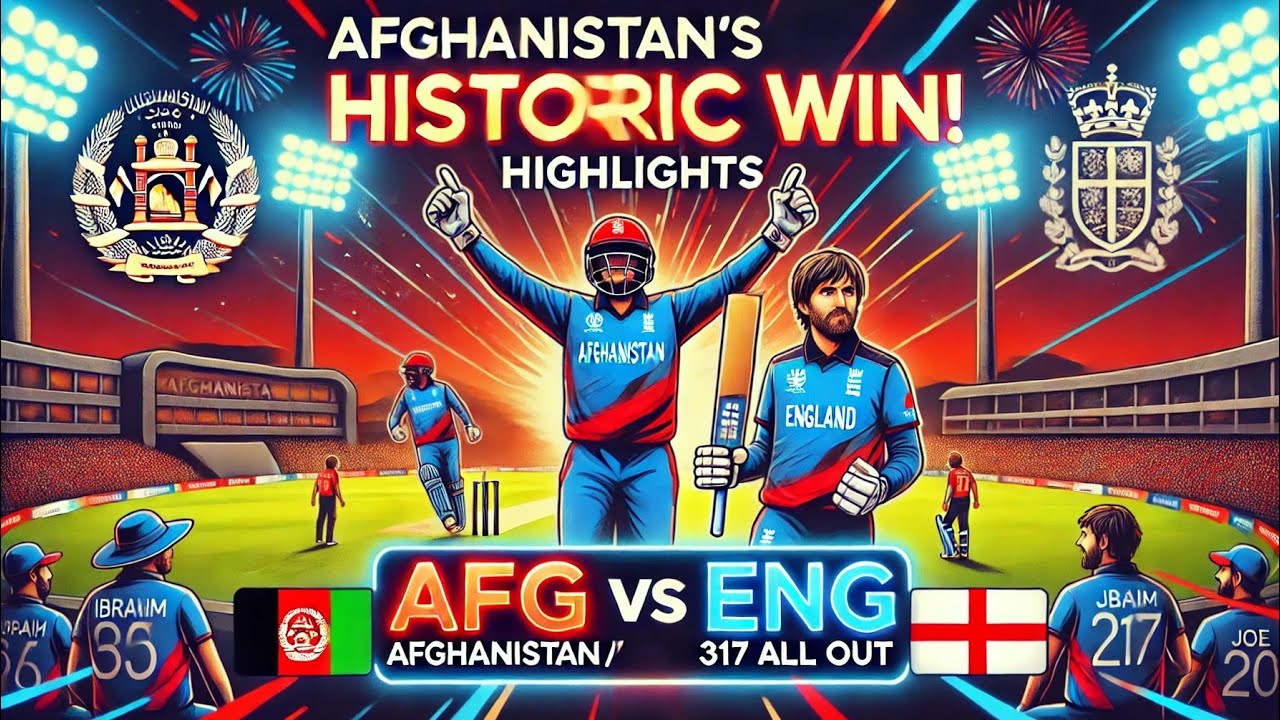 "AFG vs ENG | HIGHLIGHTS | CHAMPIONS TROPHY 2025" - YouTube