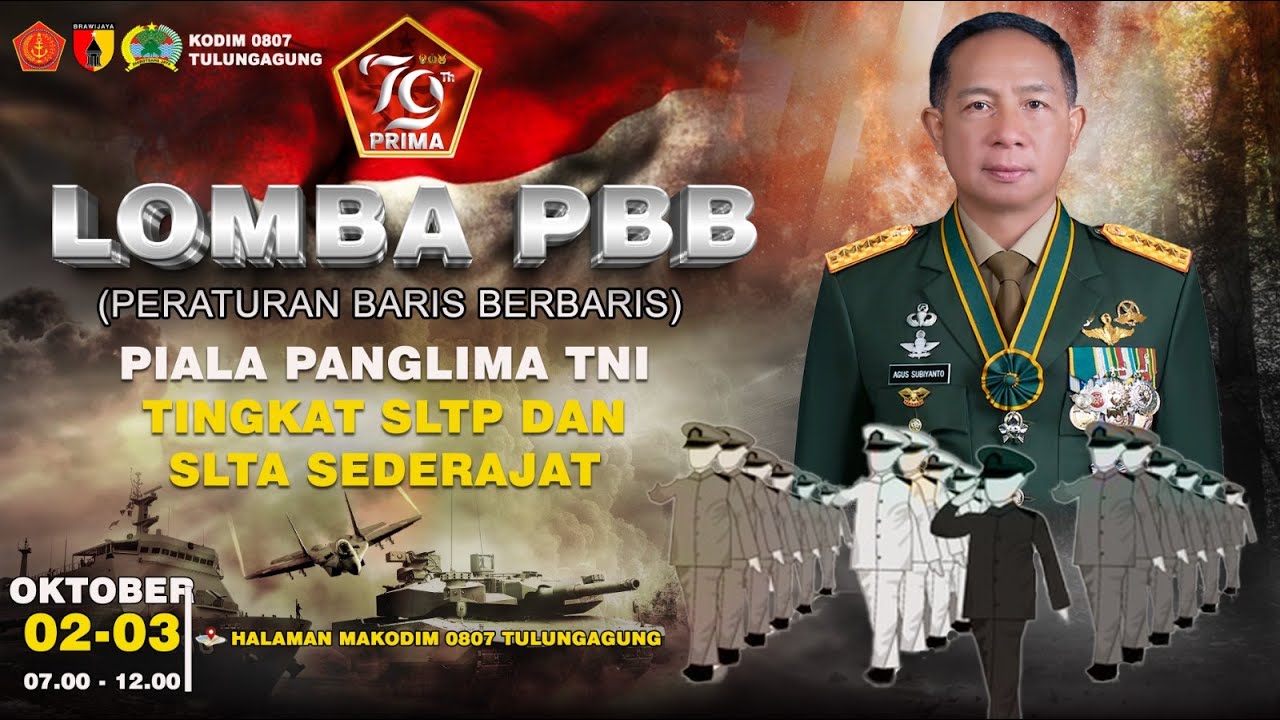 LOMBA PBB # 2 (Peraturan Baris Berbaris) Kodim 0807/Tulungagung TA ...
