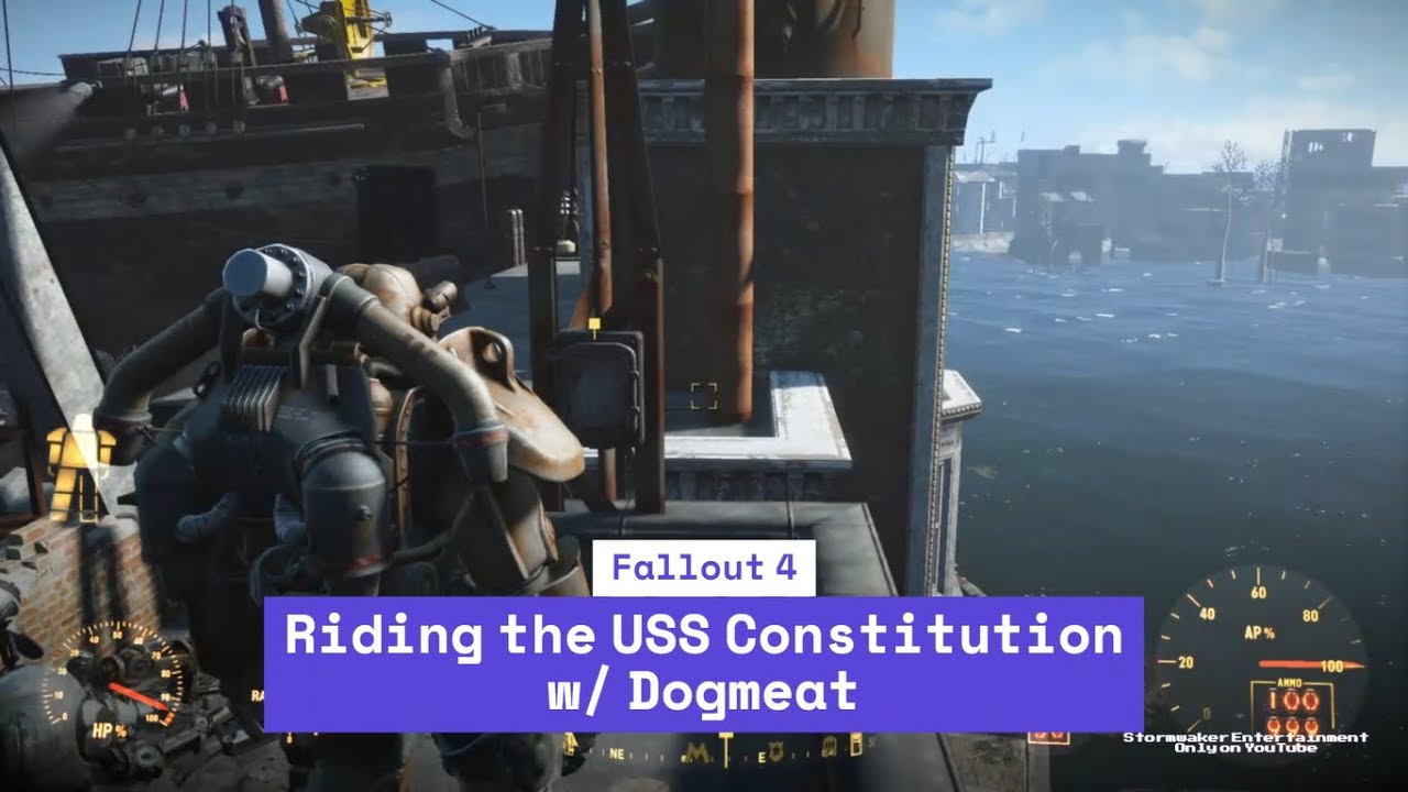 Riding the USS Constitution w/ Dogmeat - Fallout 4 (PS4) - YouTube