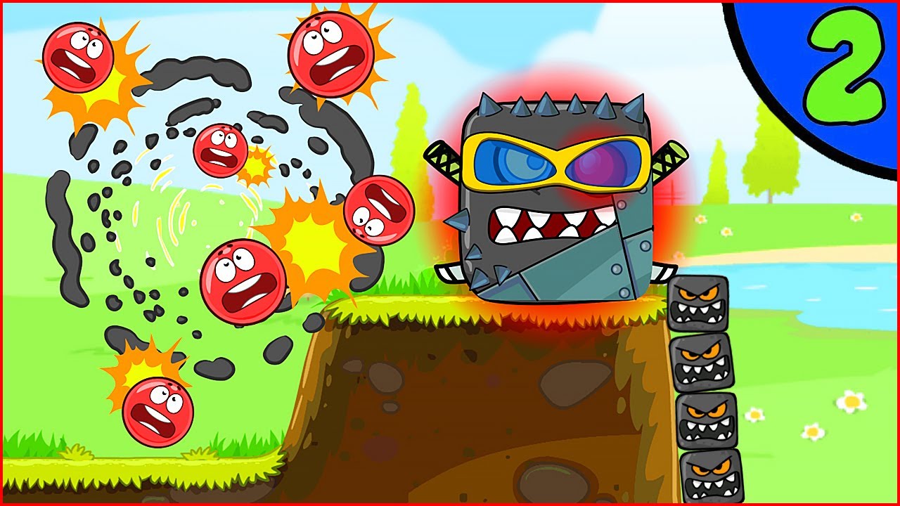 Мультик Red Ball 4 БОСС напал на домики Шариков Анимация Игра Красный