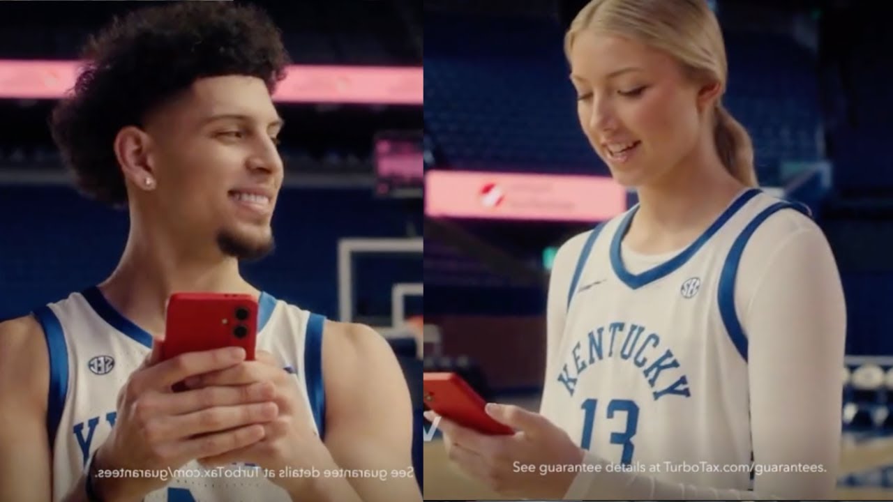 TurboTax Commercial 2025 Koby Brea, Clara Strack March Madness Ad ...