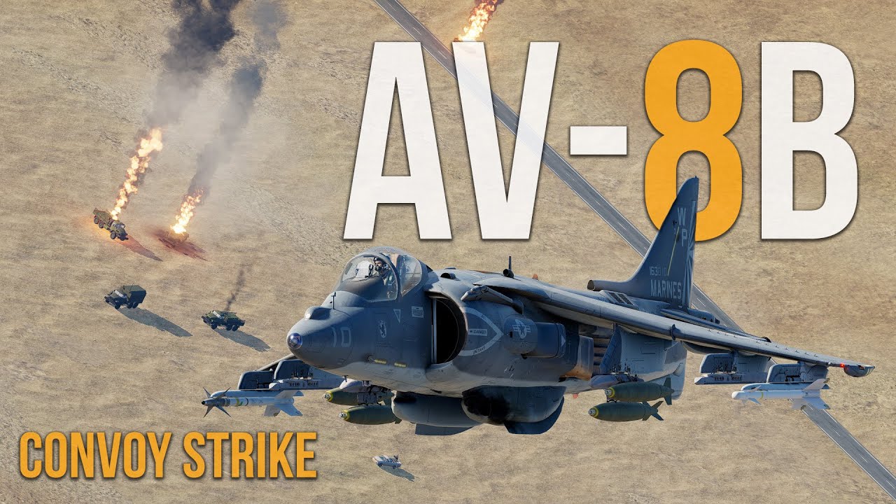 Convoy DESTRUCTION | DCS AV-8B Harrier Strike Mission - YouTube