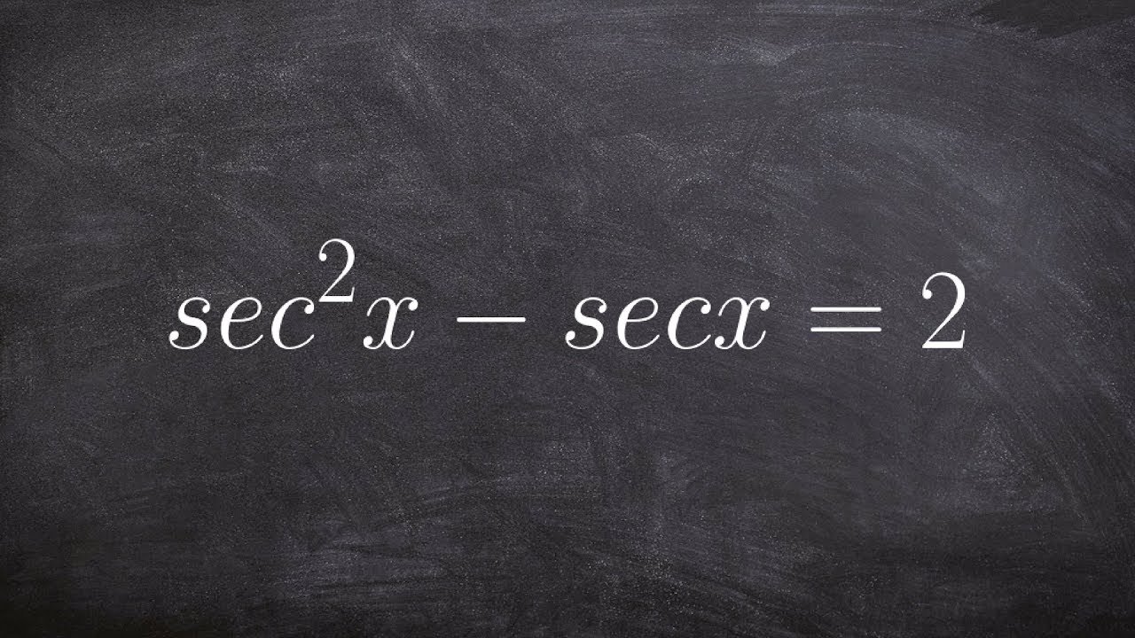 Solving a trigonometric equation with secant - YouTube