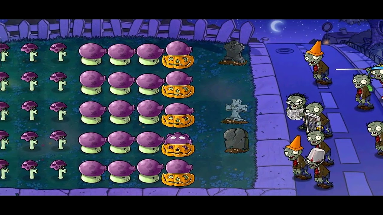 Plants vs Zombies Last Stand Night - YouTube