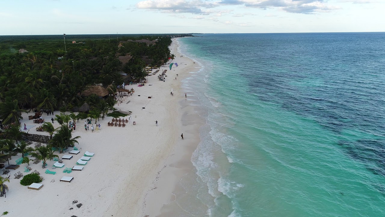 Tulum beach from the air - YouTube