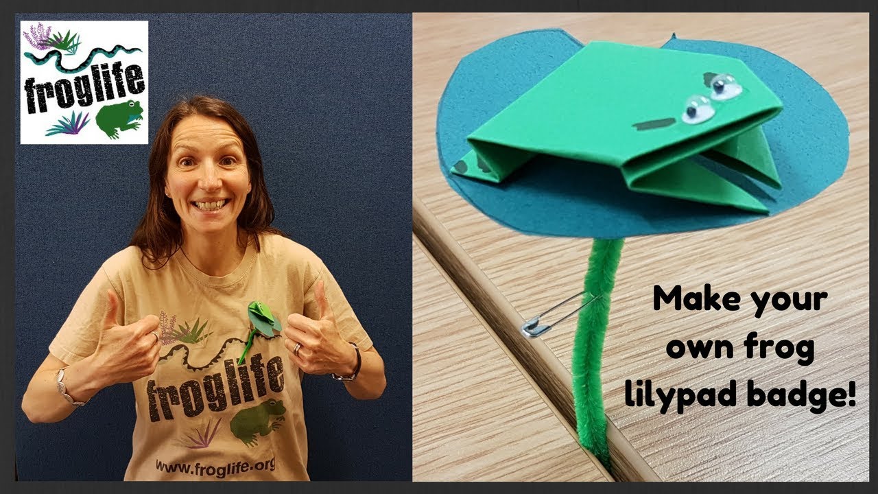 Make your own frog lilypad badge - YouTube
