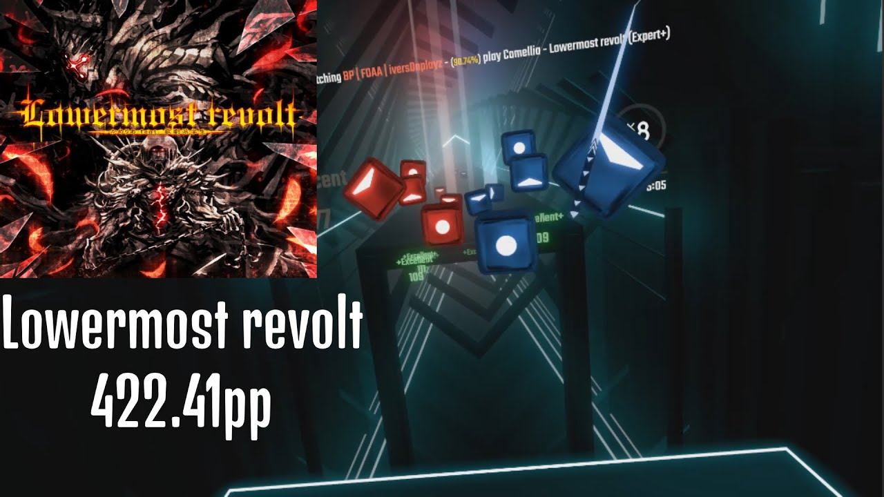 Beat Saber - Lowermost revolt | Expert+ | 90.74% | 422.41pp - YouTube