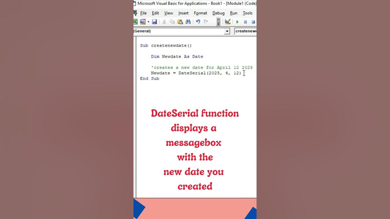 How to use 'DateSerial Function' in VBA | Visual Basic Application ... How to use 'DateSerial Function' in VBA | Visual Basic Application ...