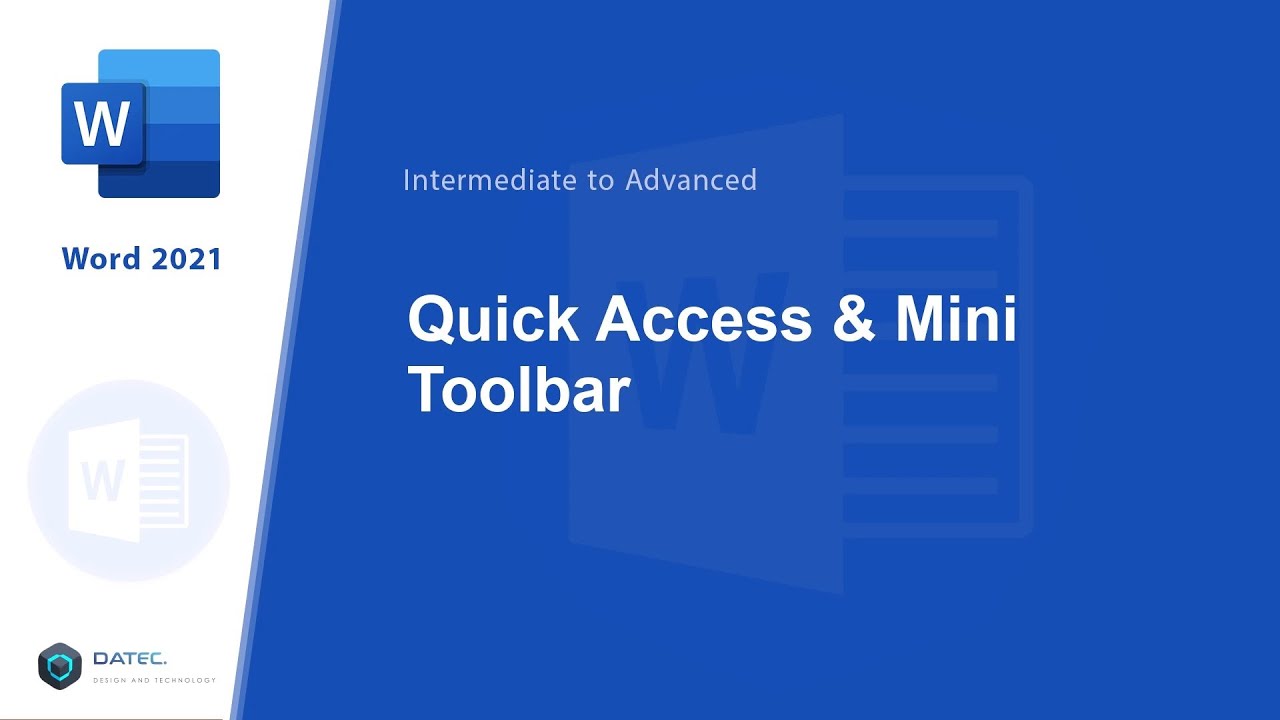 #77 - Customize Quick Access Mini Toolbar - YouTube