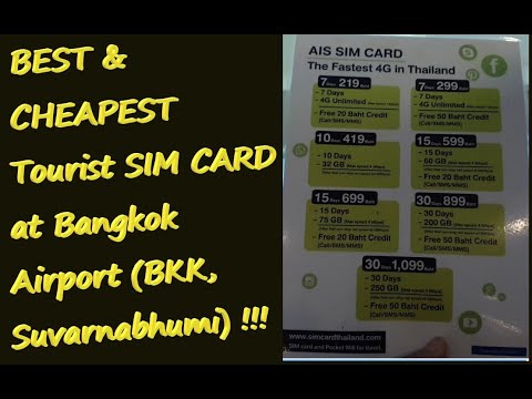 BEST and CHEAPEST SIM Card 2020 at Bangkok Airport - DON'T buy at the ...