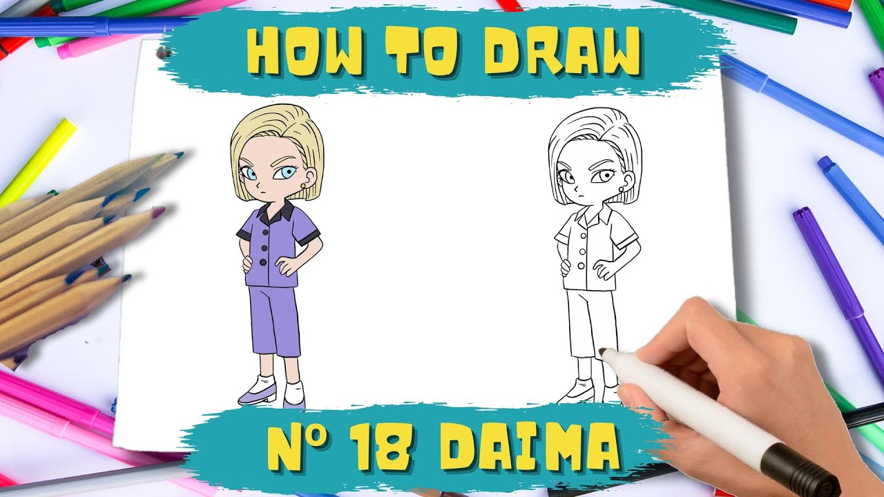 How to draw Android 18 Daima | Dragon Ball Daima | Step by Step - YouTube