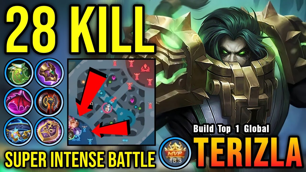 28 Kills!! Terizla MVP 18.3 Points, Super Intense Battle!! - Build Top ...