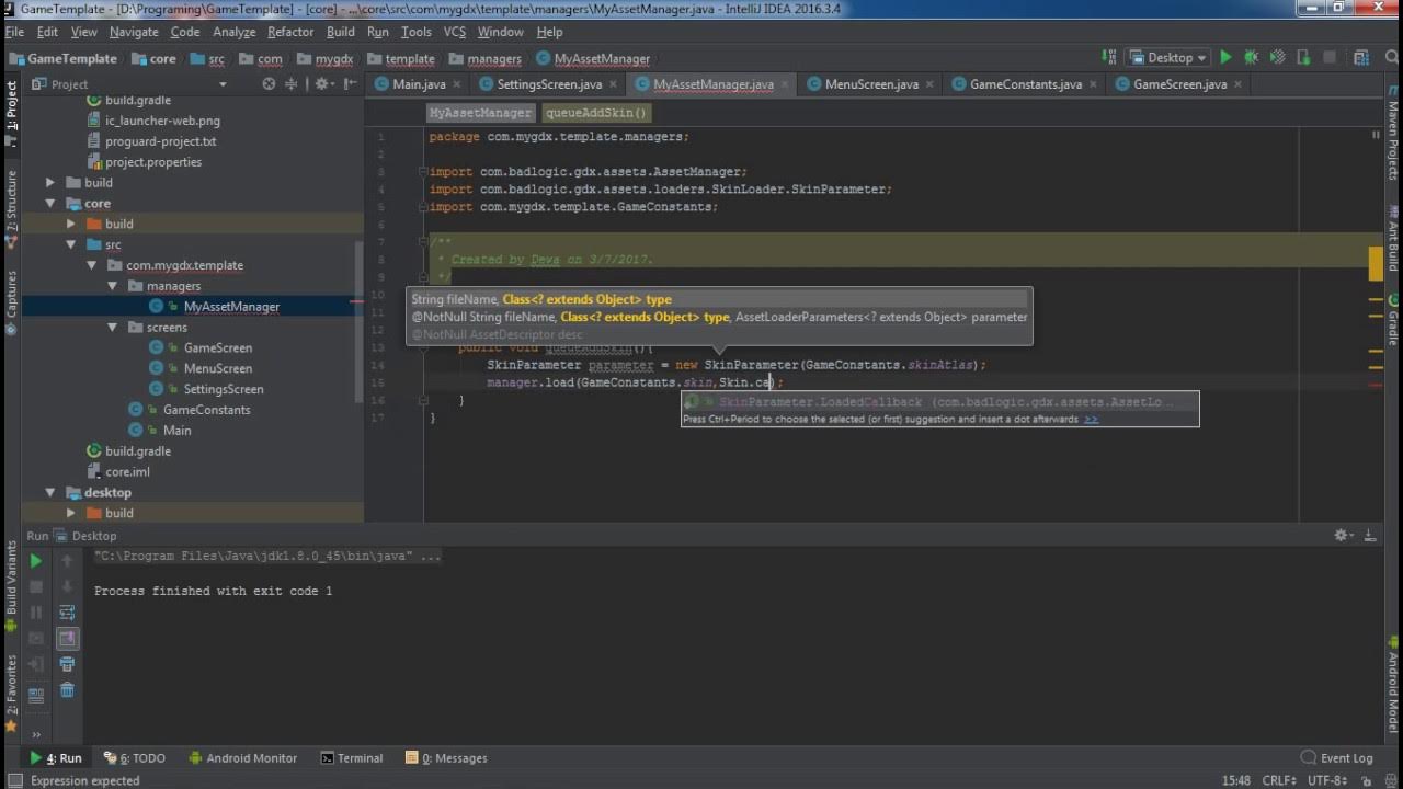 libGDX Java Game Development - Using AssetManager - YouTube