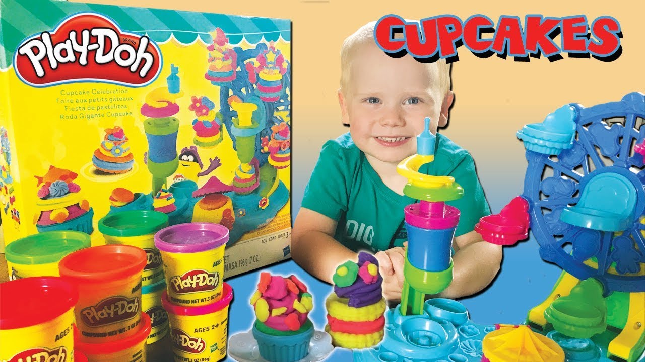 Play Doh Cupcake Celebration Unboxing Yummy Treats Hasbro Review Buds ...