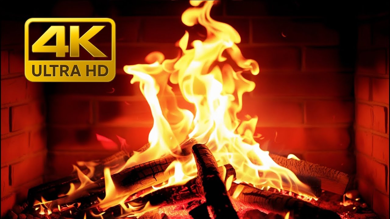 Cozy Night by the Fire | 4K Fireplace with Natural Sounds - YouTube