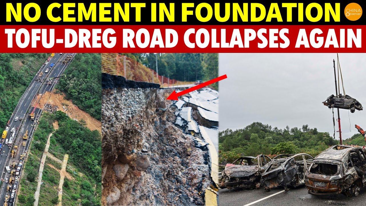 Shocking! No Cement in Foundation, China’s Tofu-Dreg Highway Collapses ...