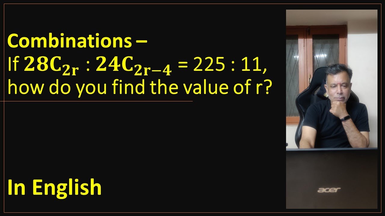 42 - Combination Ratio Equation - Solving for "r" - English - Madhavan ...