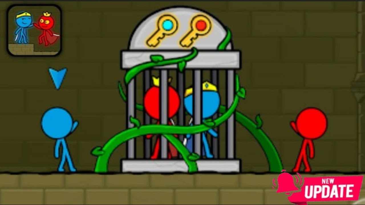 Red and Blue Stickman : Animation Parkour Part 1 Level 1 - 9 Gameplay ...