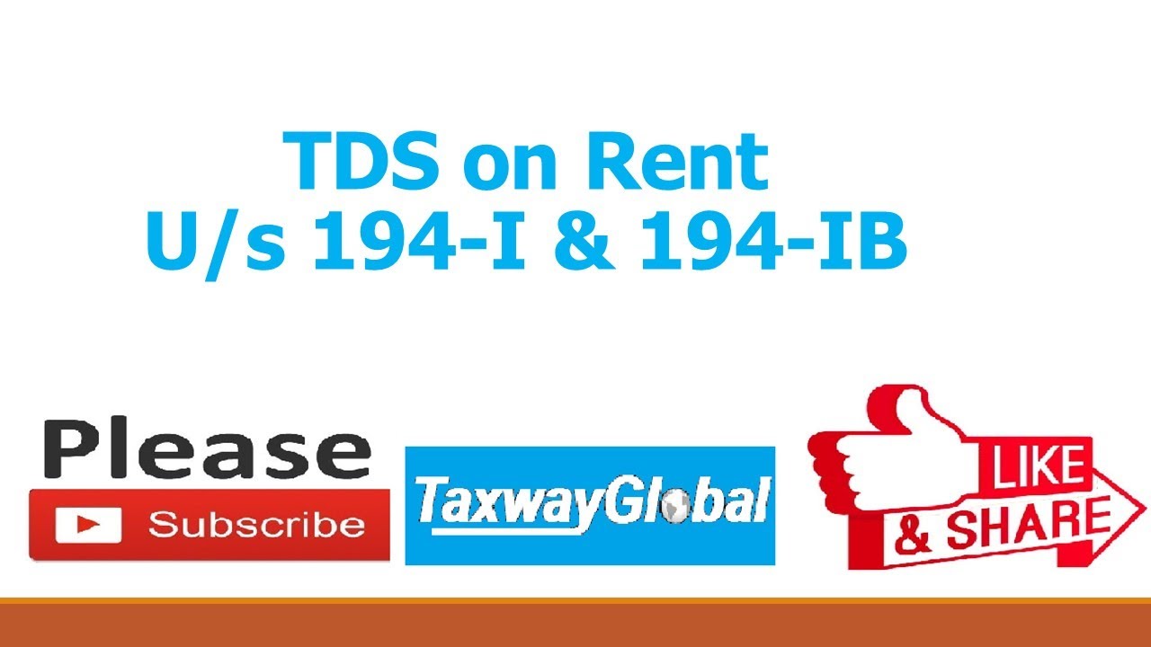 TDS on Rent (Section 194I & 194IB) - YouTube