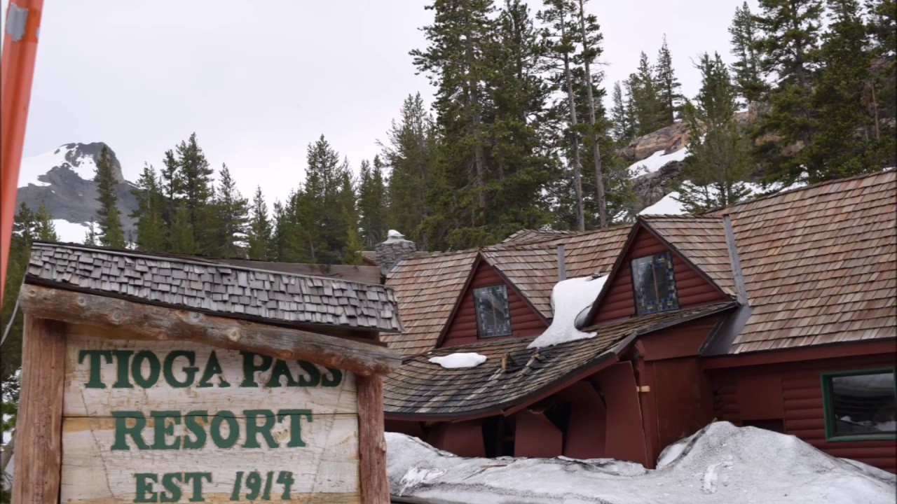 Tioga Pass Resort after the winter of 2016-2017 - YouTube