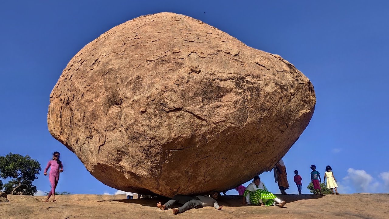 Krishna Butter Ball|Mahaballipuram - YouTube