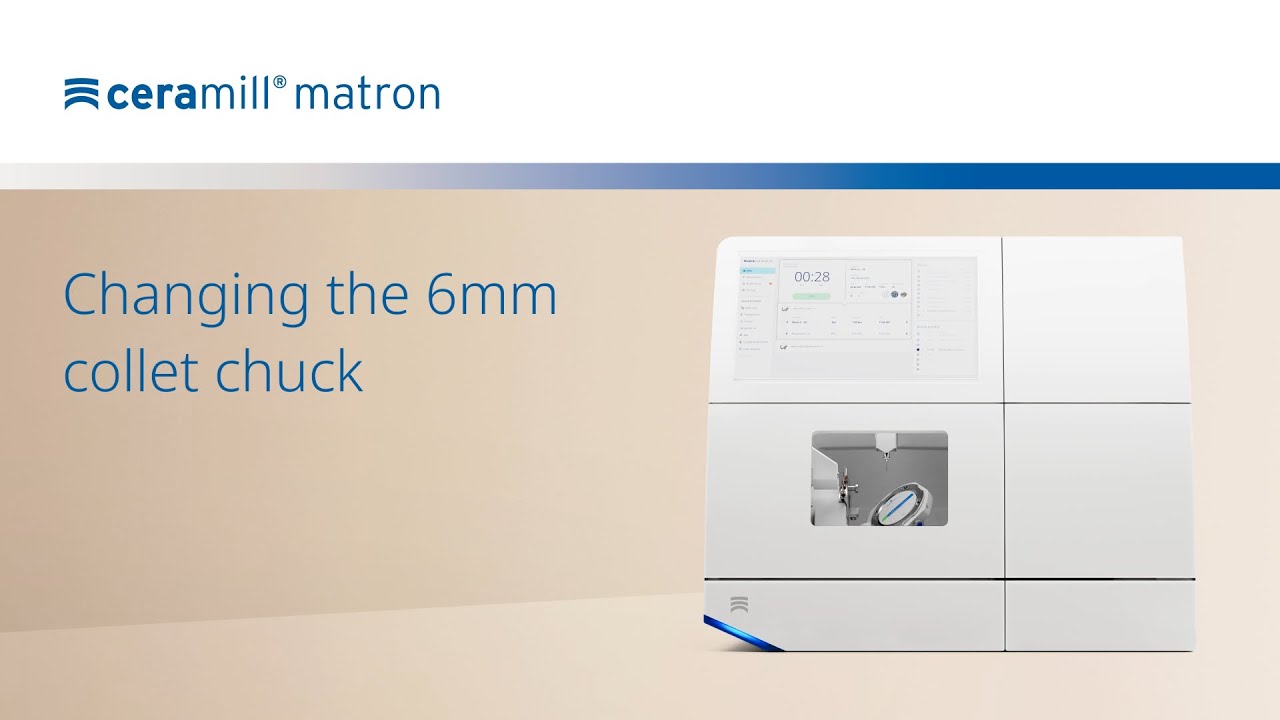 Ceramill Matron - Changing the 6mm collet chuck - YouTube