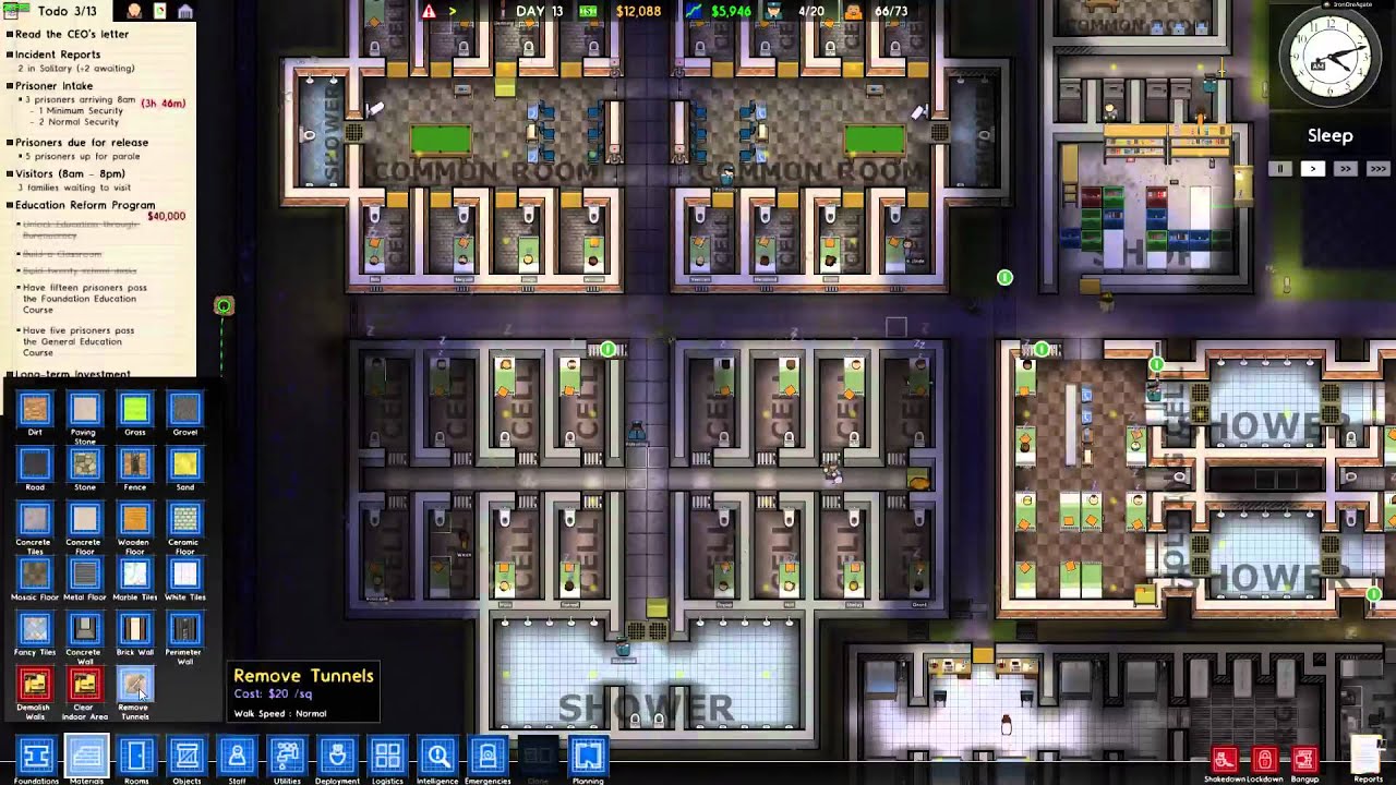 Prison Architect Part 2 Extending my Min Sec "dorms" - 2 / 20 - YouTube