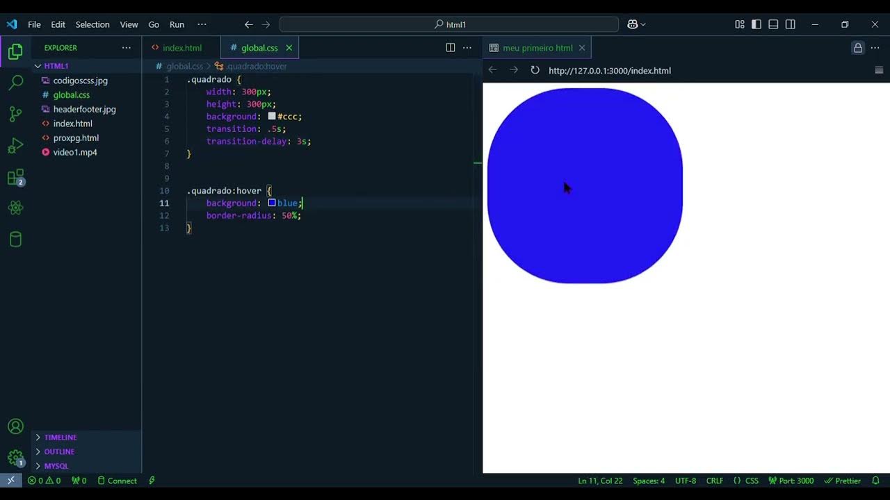 Aprendendo CSS parte 13 - Transition no css - YouTube