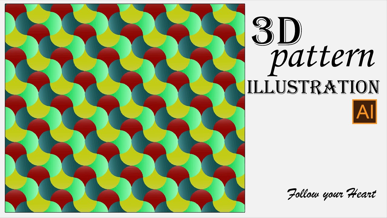 3D Pattern illustration || Tutorial || Learn&Grow - YouTube