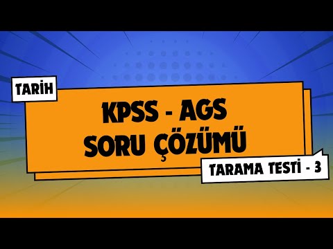 2026 KPSS TARİH SORU ÇÖZÜMÜ #3 | AGS TARİH