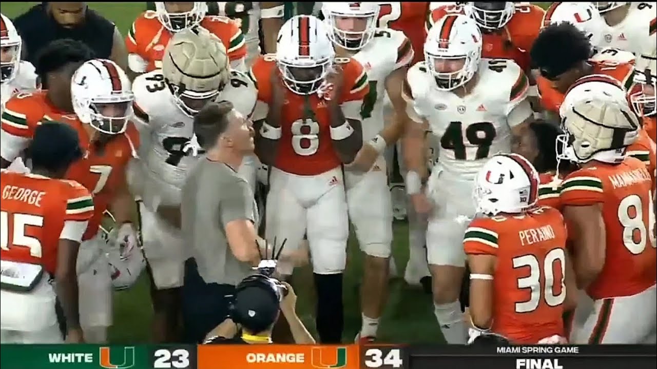 Miami Hurricanes 2023 White/Orange Spring Game 🌀 - YouTube