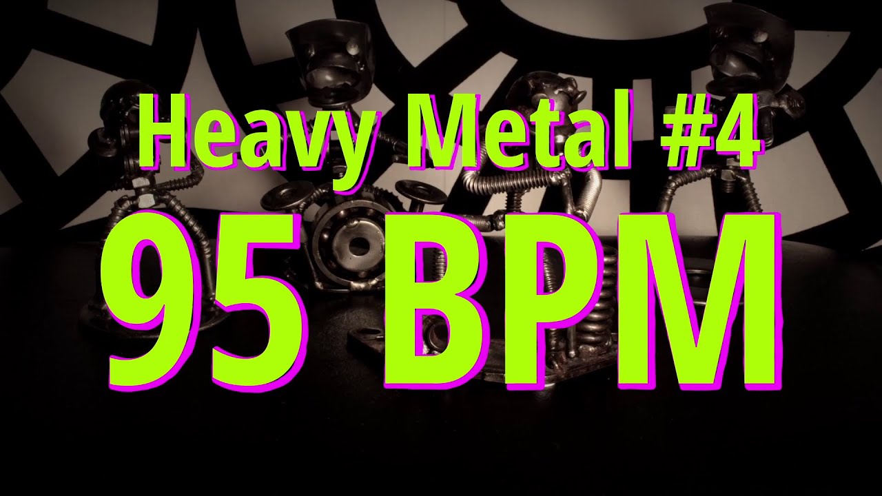 95 BPM - Heavy Metal #4 - 4/4 Drum Beat - Drum Track - YouTube