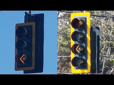 3-section & 4-section Flashing Yellow Arrow Signal Operations. - YouTube