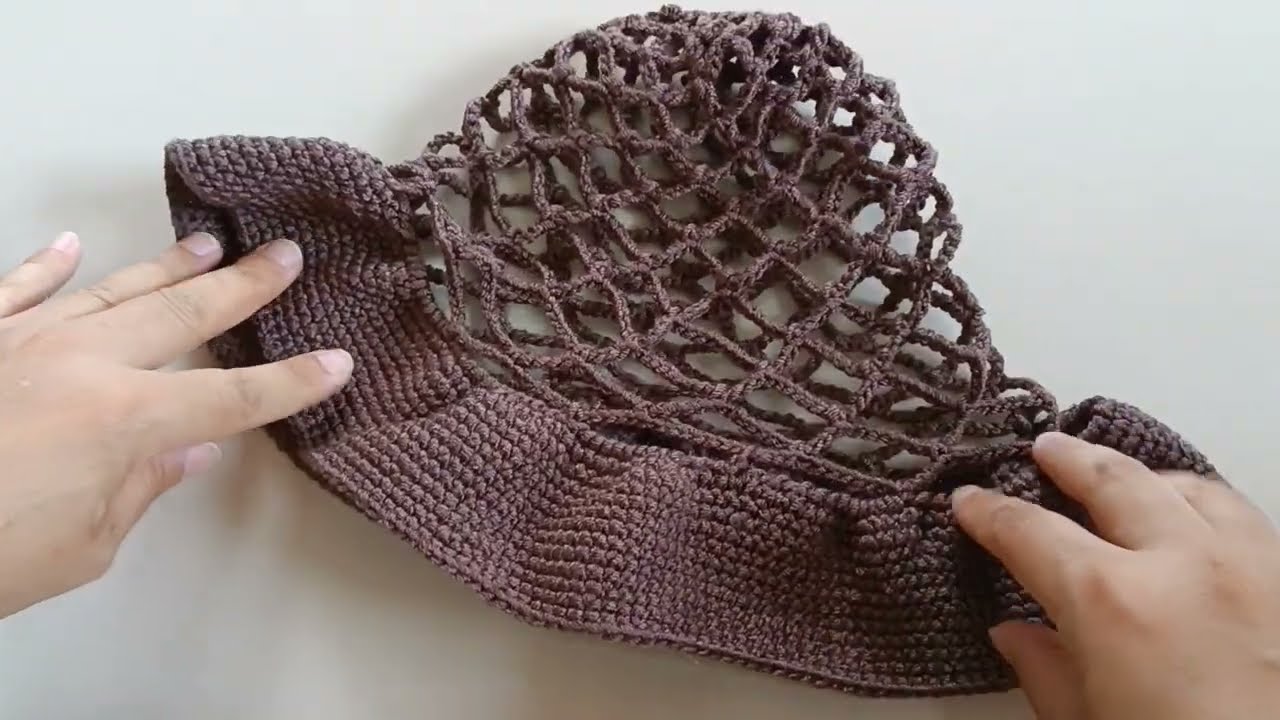 Crochet Summer hat step by step tutorial - YouTube