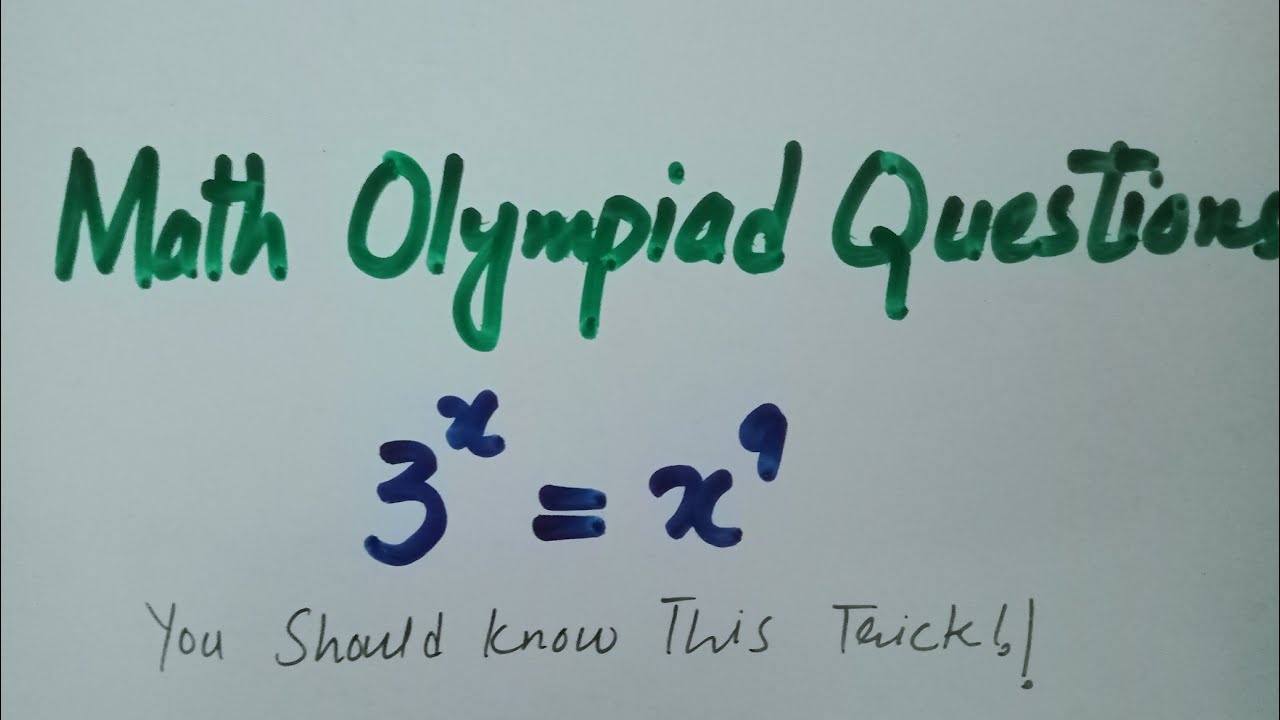 Can You Solve this math olympiad question | You should know this Trick ...