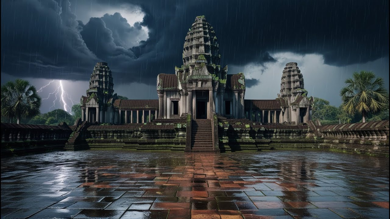 Spiritual Rain at Ancient Temple Calm Mind & Inner Peace - YouTube
