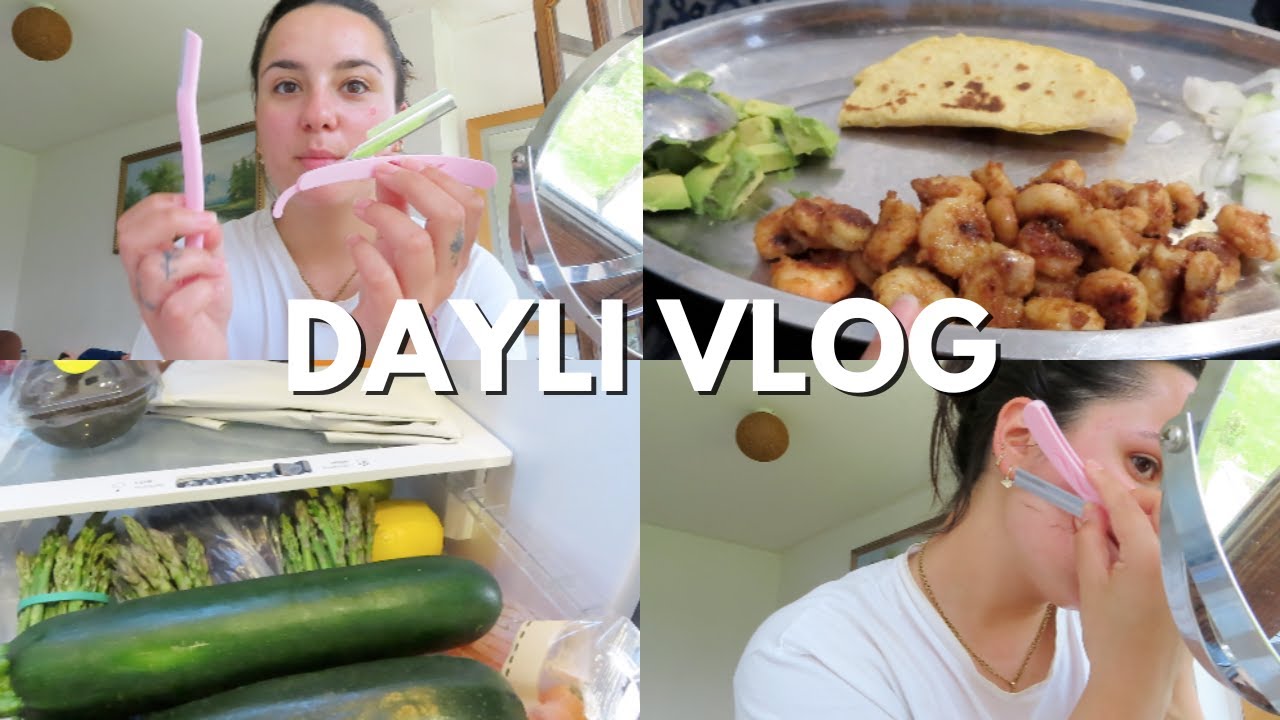 VLOG: Dermaplaning en casa, receta de tacos sanos, fridge HAUL & más ...