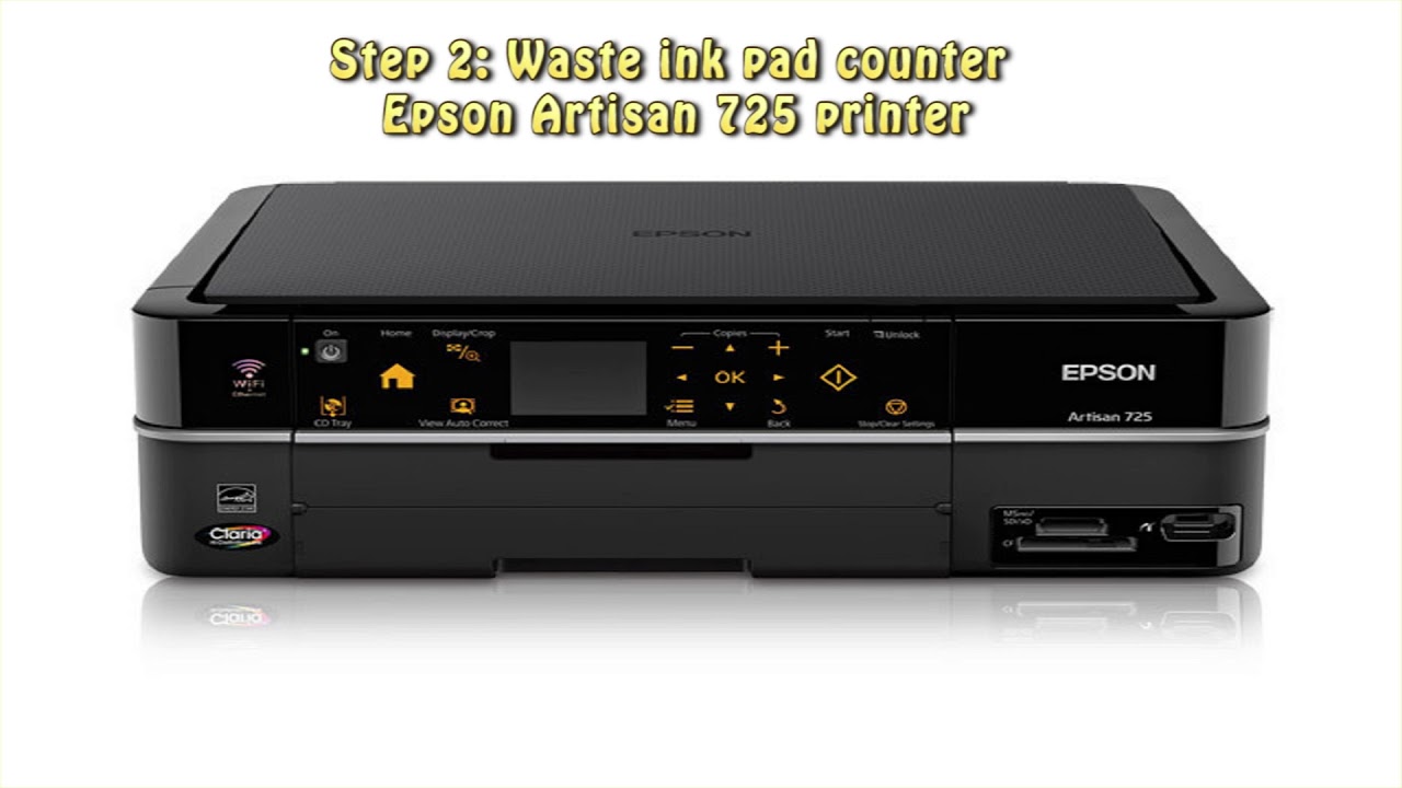 Reset Epson Artisan 725 Waste Ink Pad Counter - YouTube