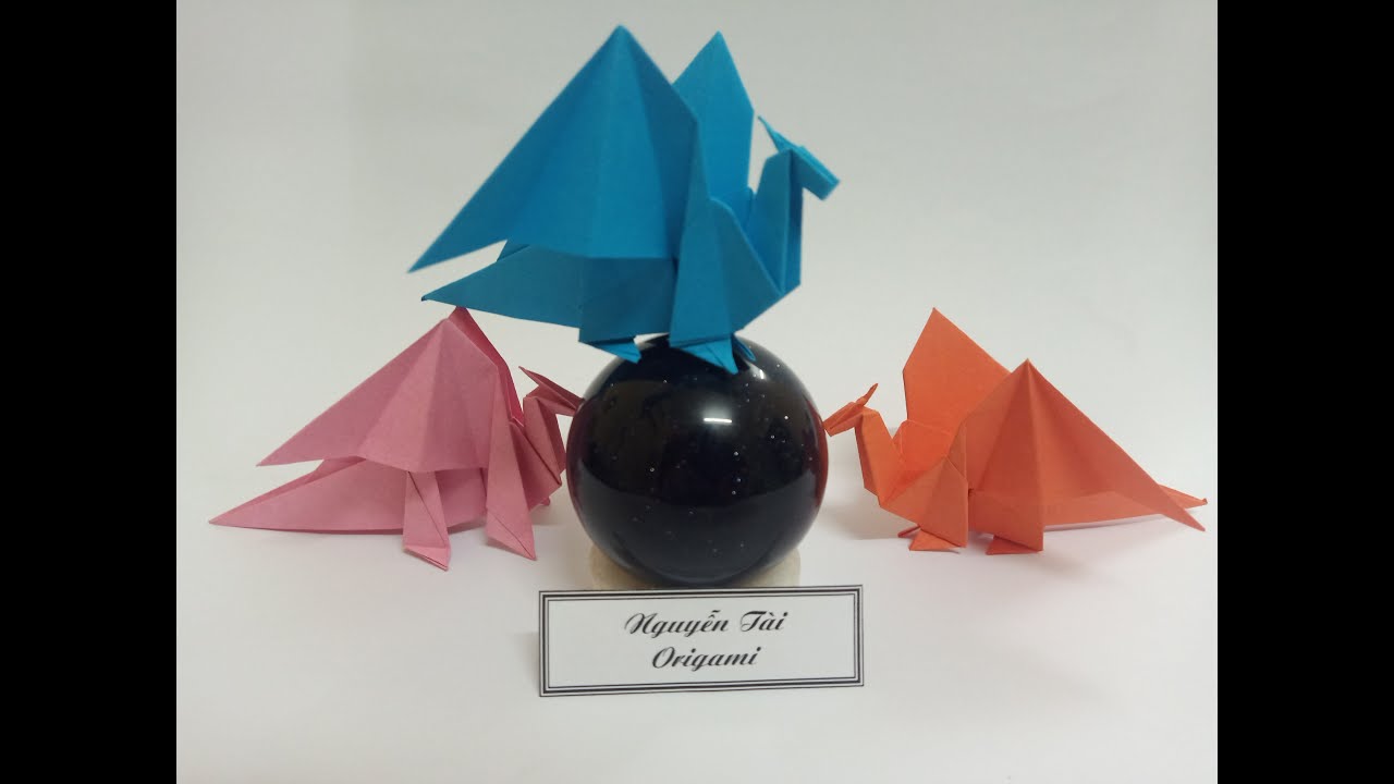 Big wings dragon - how to make origami Big wings dragon blue - Origami ...