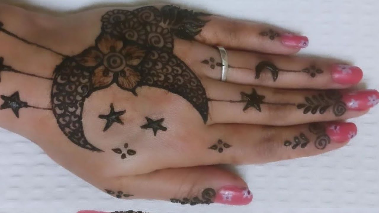 🌙🌙beautiful unique mehndi design moon mehndi design 🌙🌙#mehndi #mehndi # ...